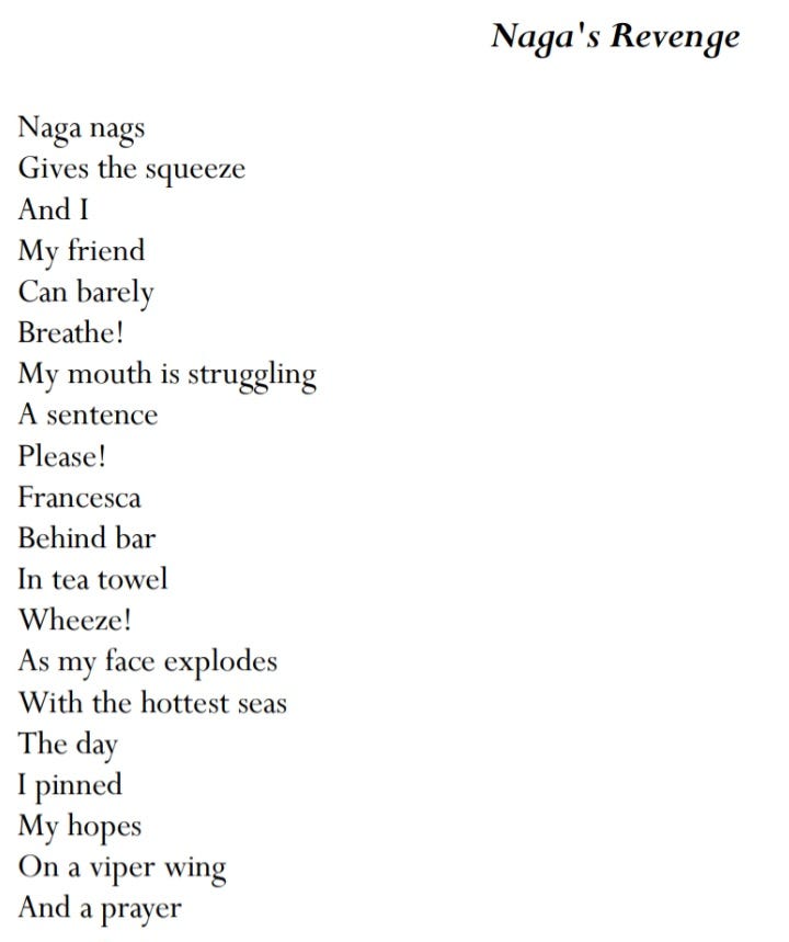 Naga's Revenge - Carlos Jackal Poetry