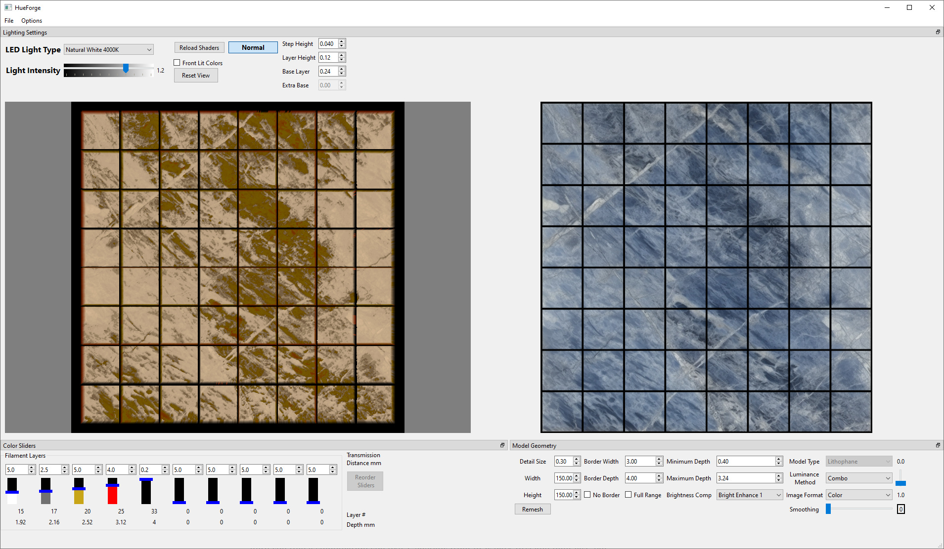Designing a 3D Printed Chessboard in HueForge