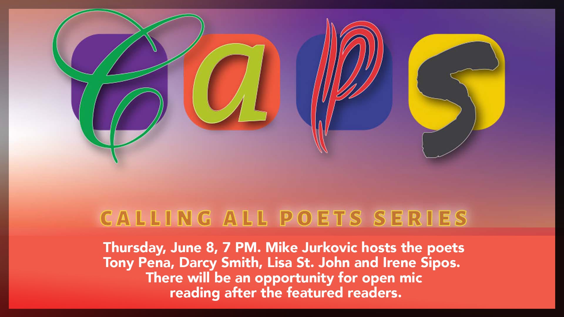 Calling All Poets (CAPS), June 8, 7 PM, Green Kill Sessions