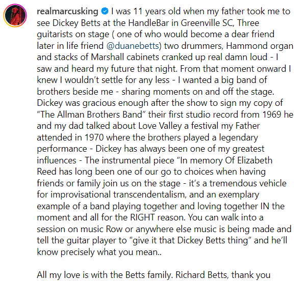 To Forrest Richard "Dickey" Betts, with gratitude