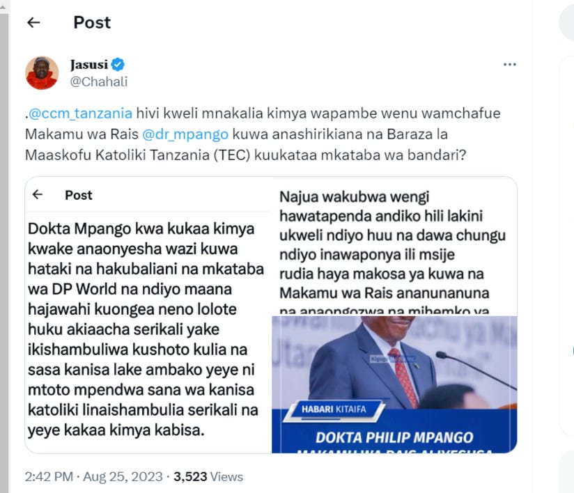 Ripoti ya kiintelijensia kuhusu Makamu wa Rais Dkt Philip Mpango