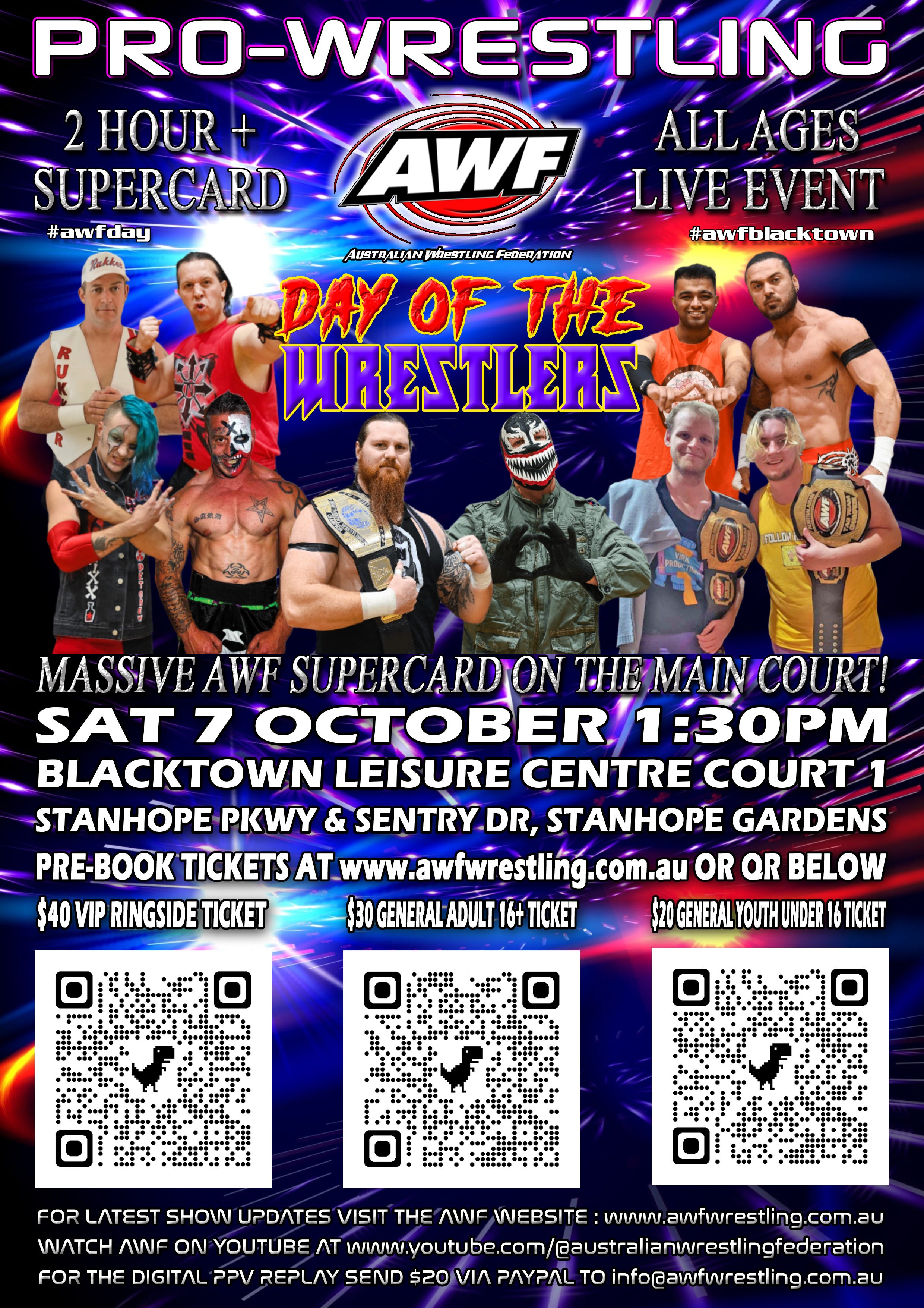 AWF Day of the Wrestlers is Sat 7 October at Blacktown Leisure Centre ...