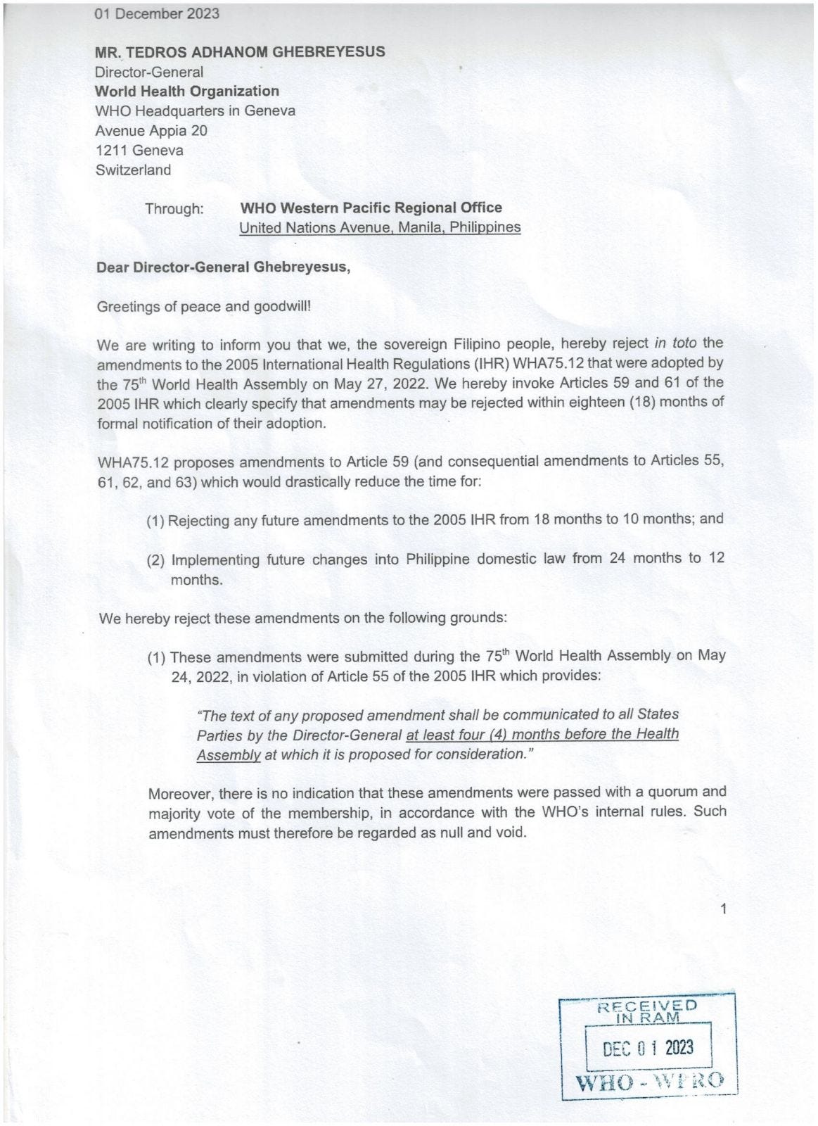 Filipinos Fighting Back #1 - Sovereign and Free People of the Republic ...