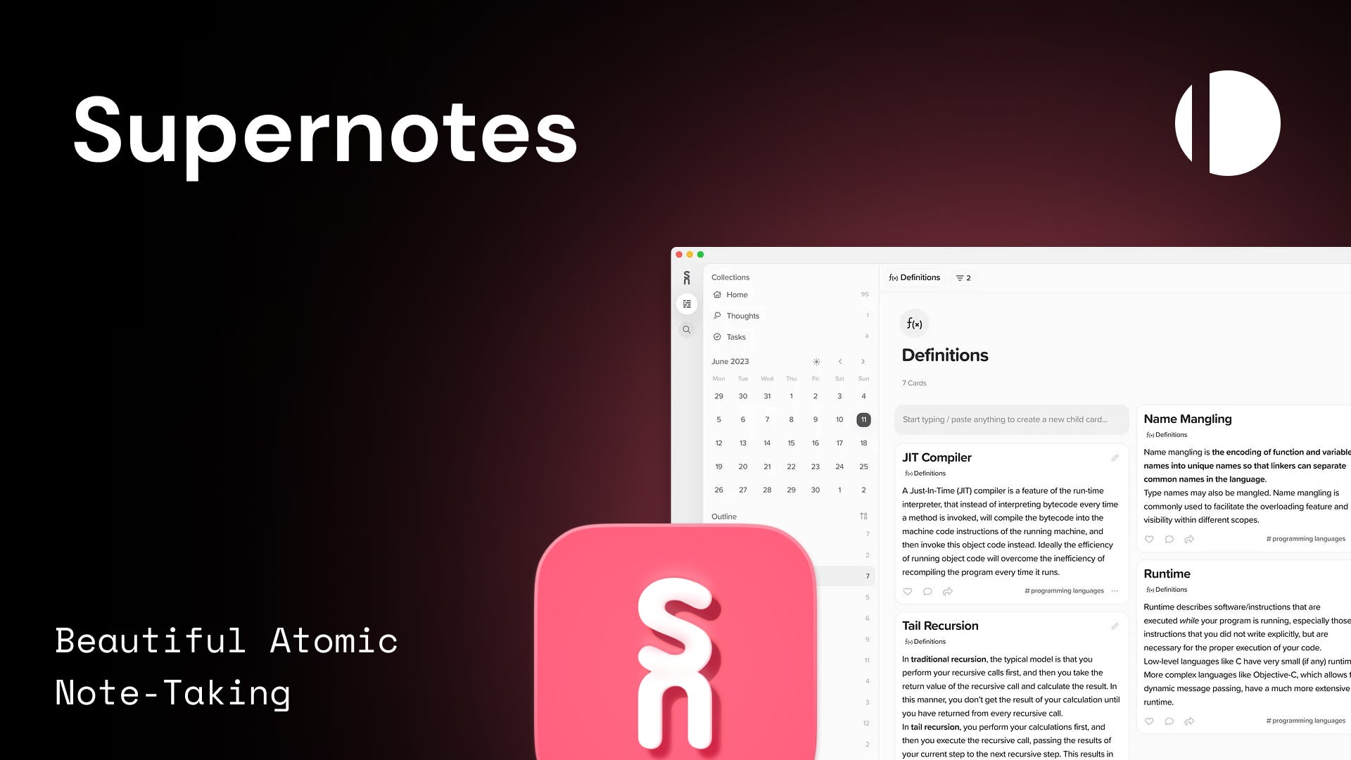 Supernotes - Beautiful Atomic Note-Taking - Productivus