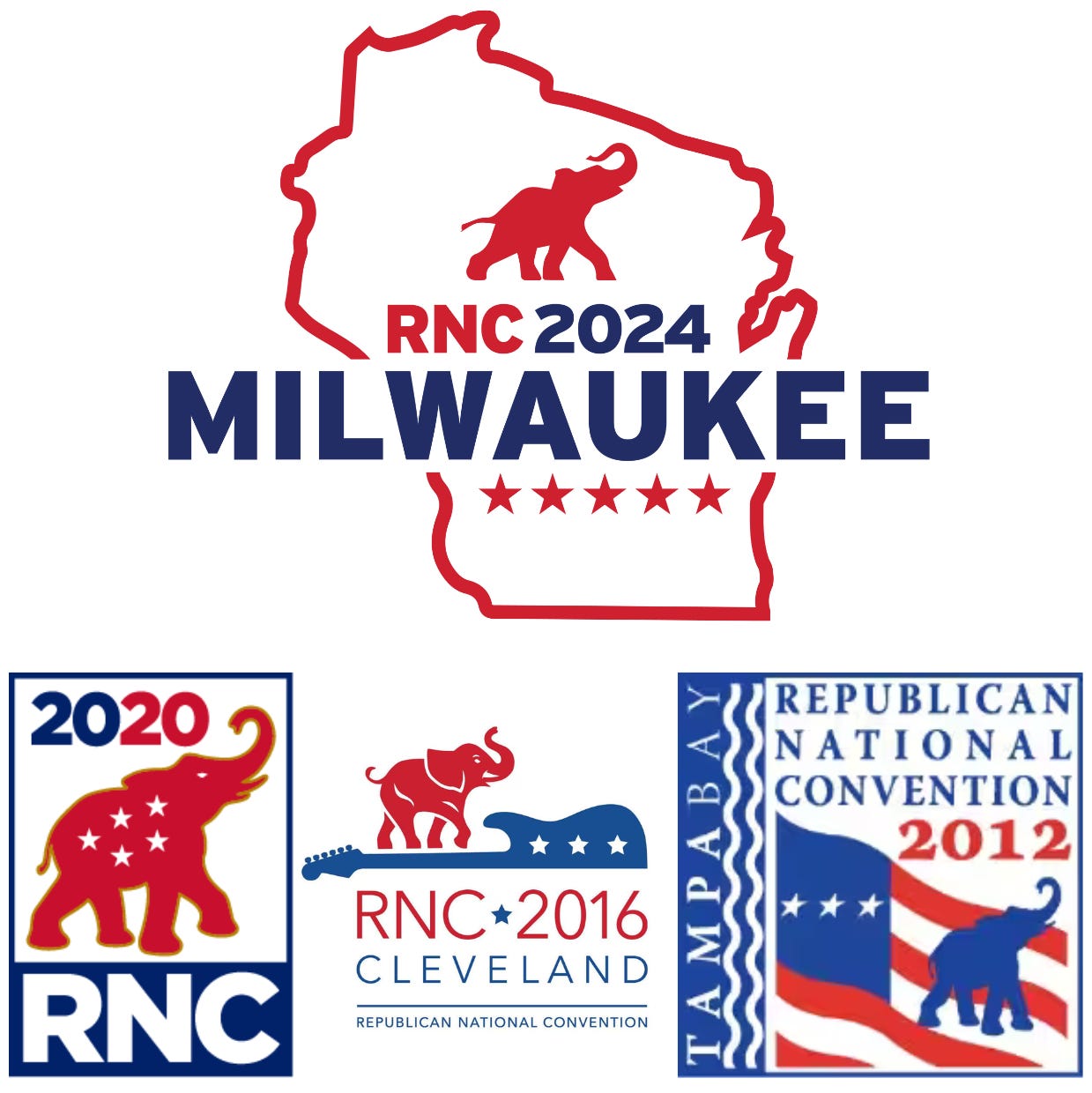 The DNC 2024 logo puts Biden at the center