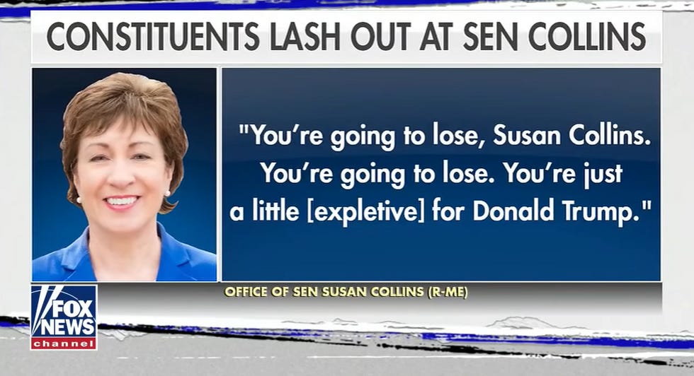 Susan Collins, Please Get A F*cking Grip - by Evan Hurst