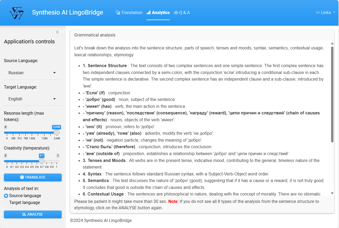 🆕 New Translation and Analysis App: Synthesio AI LingoBridge
