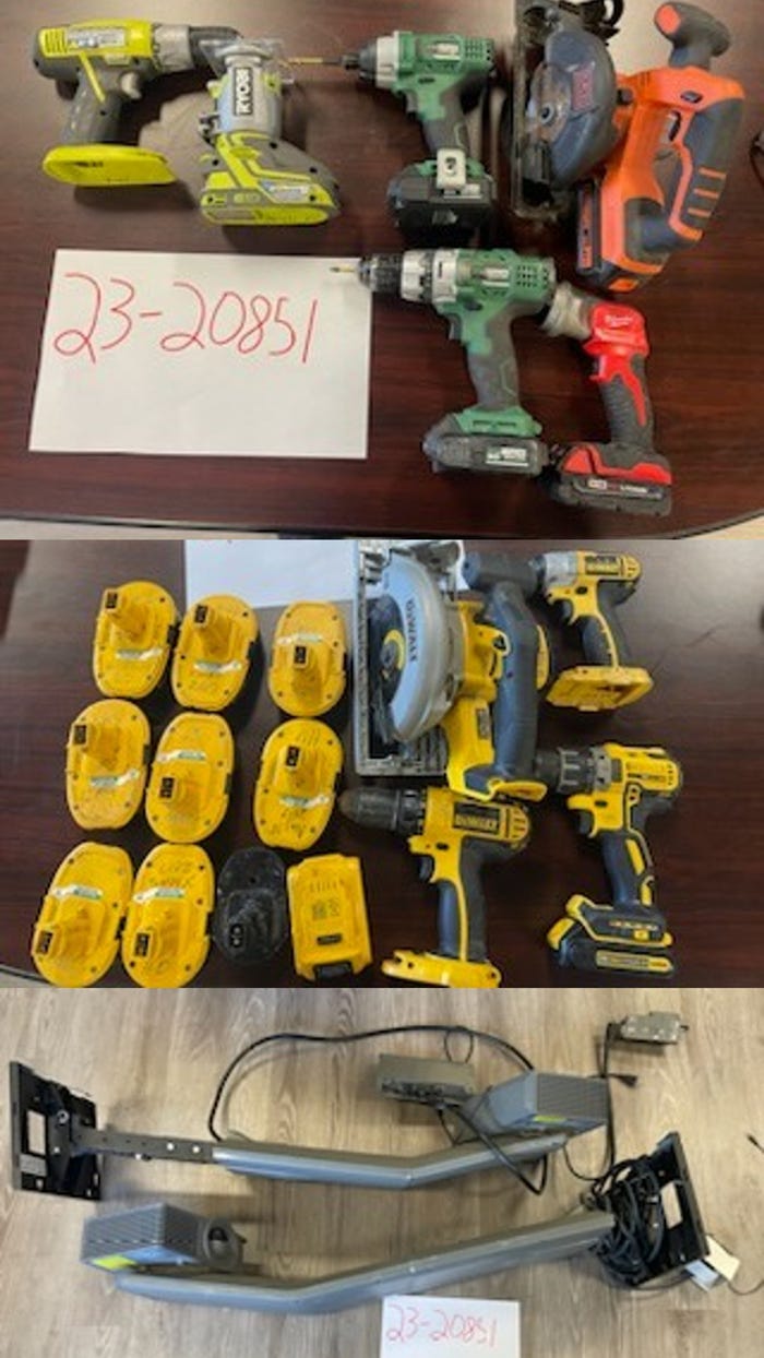 Cops seek to reunite stolen tools with owner