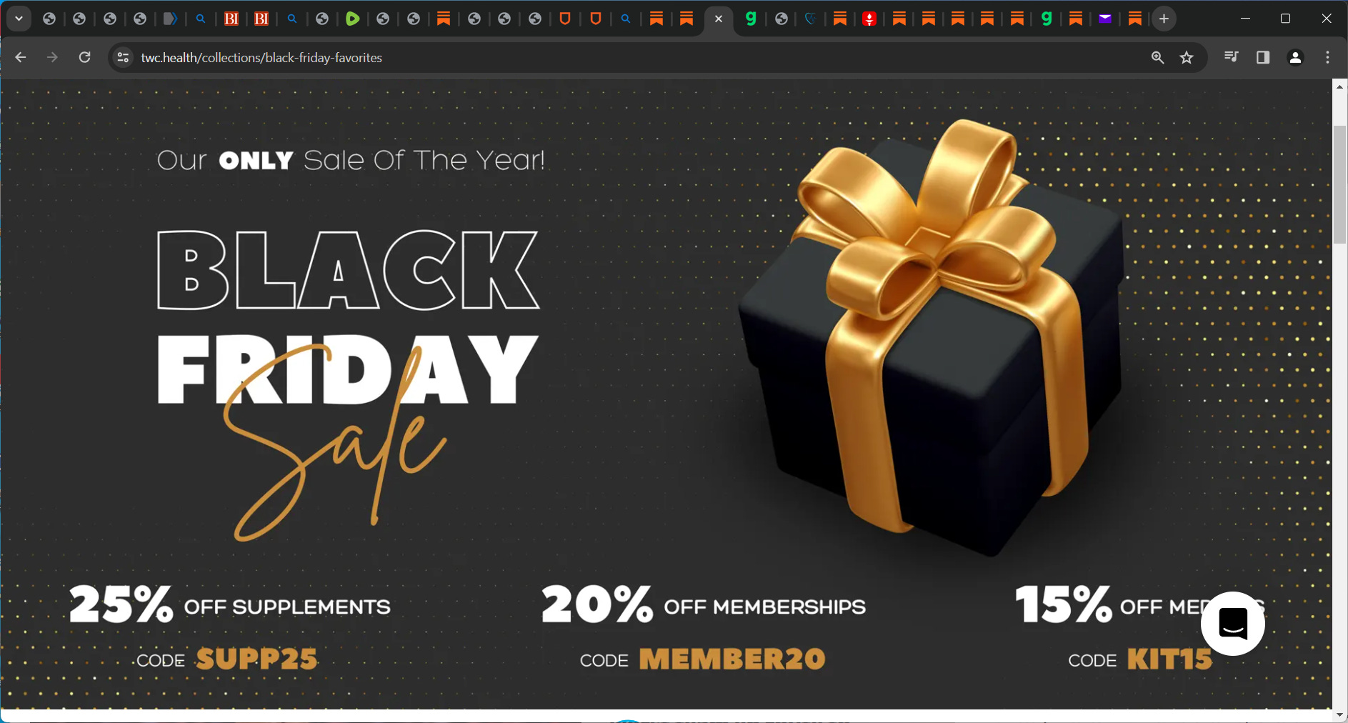 The Wellness Company (TWC at TWC.health) is having a Black Friday/Cyber Monday sale on its ...