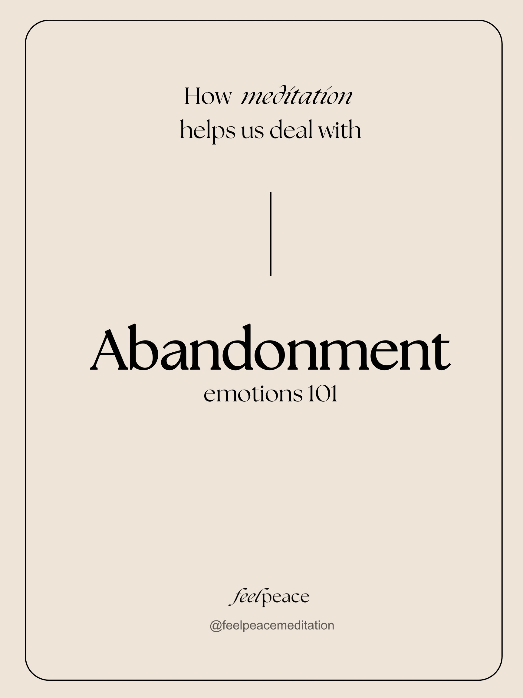 The Wound of Abandonment - FeelPeace’s Substack