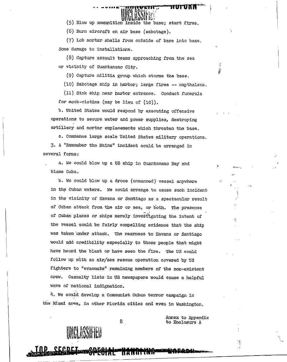 Operation Northwoods Unclassified Document