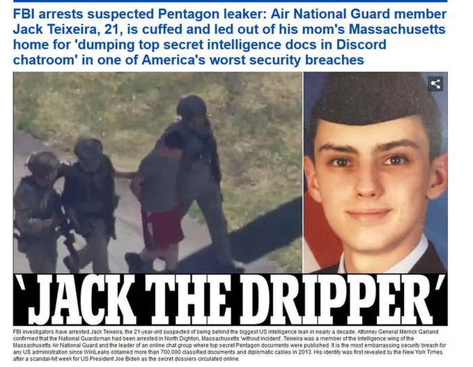Massachusetts National Guard Member Arrested By FBI For Pentagon Leaks