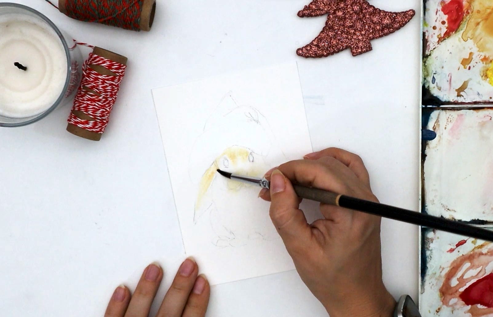 24 watercolor ideas for Christmas - by Yana Shvets