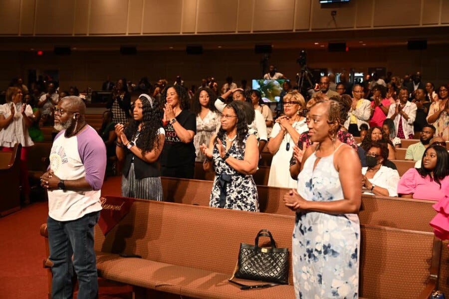 A Gallery Of The Faithful Gathering For Church. Album 47