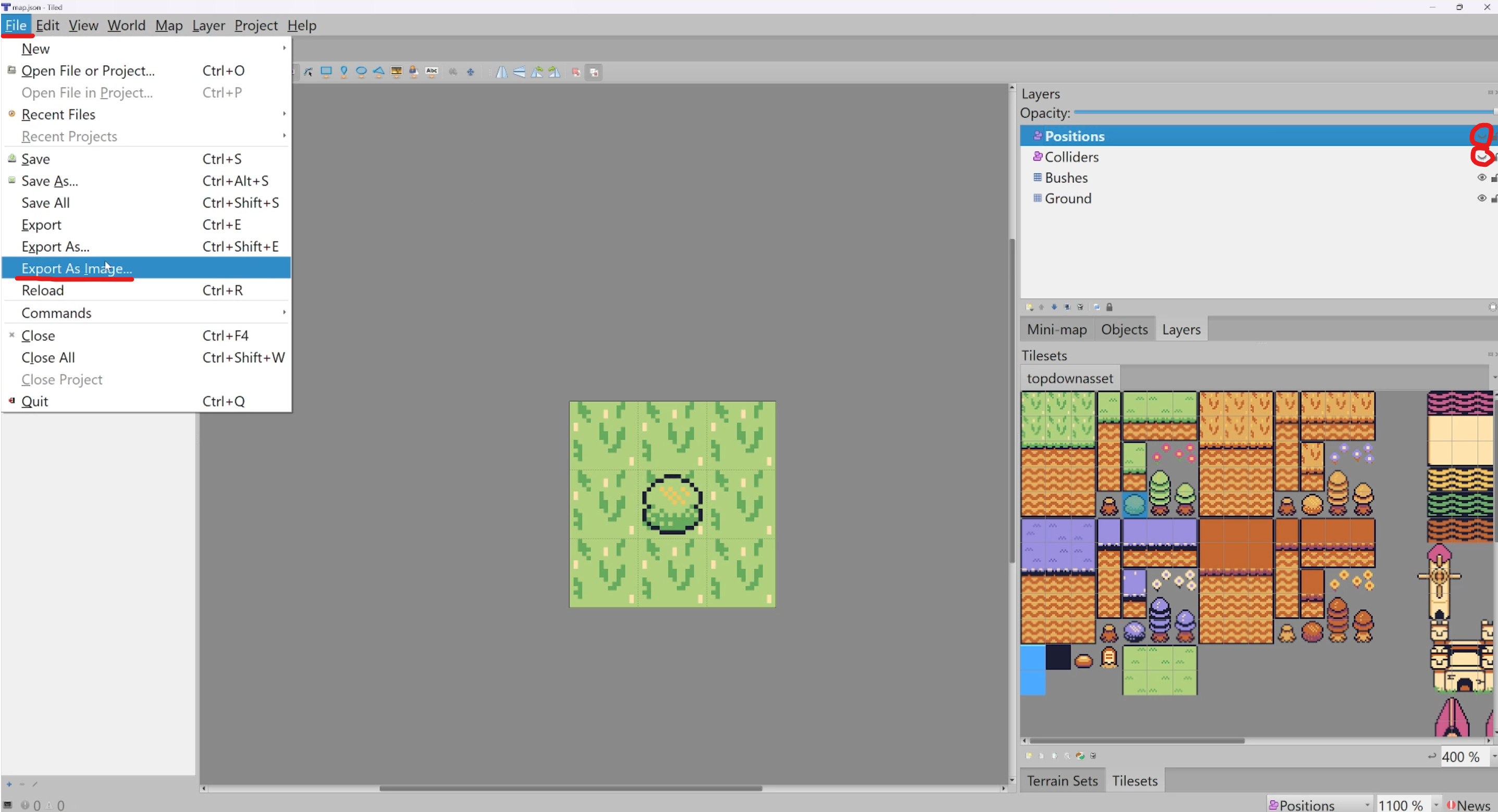 How to use Tiled with Kaplay/Kaboom.js