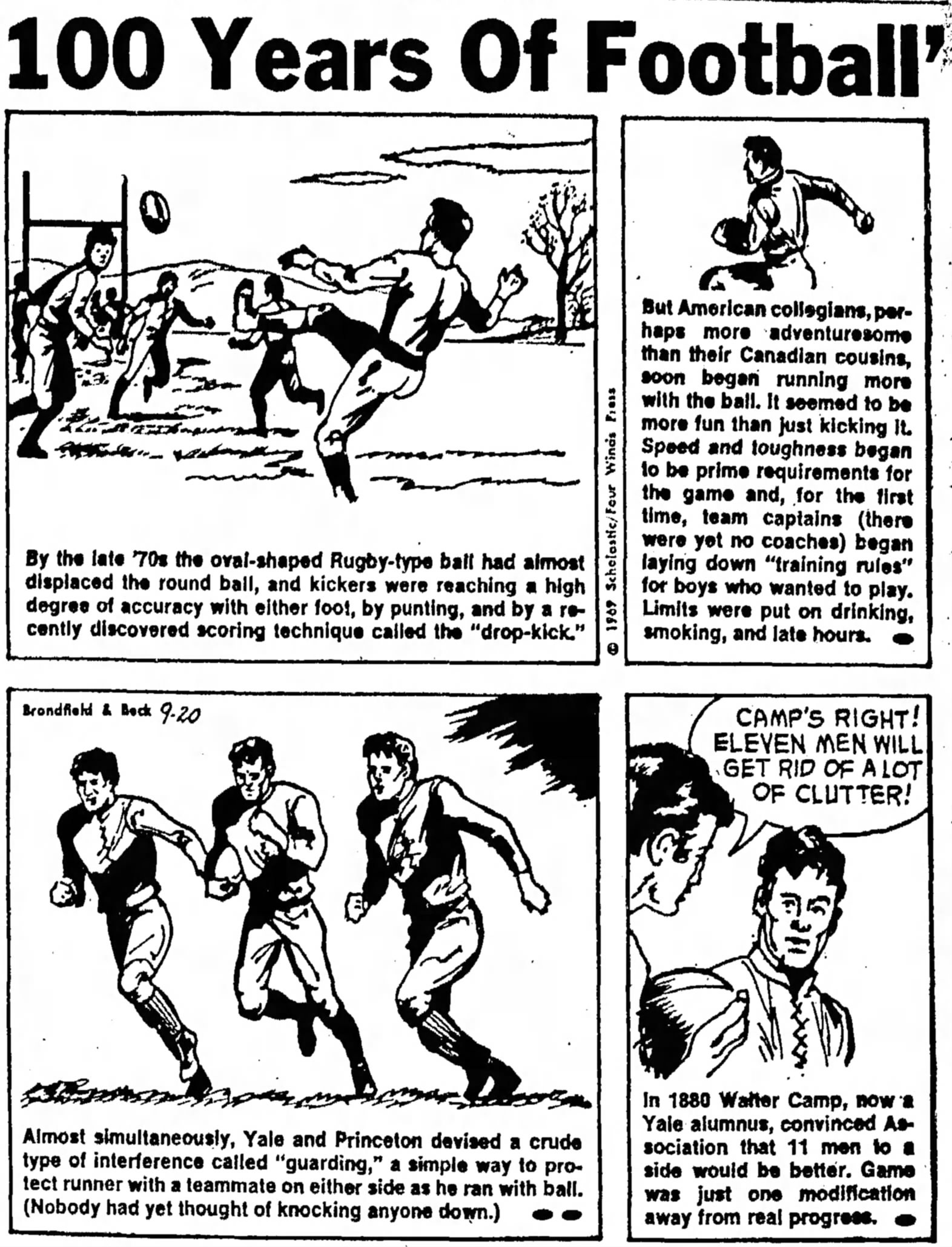 Today's Tidbit... 100 Years of Football: The 1870s