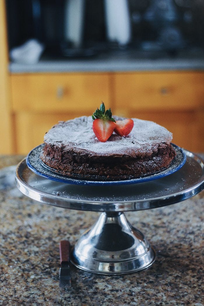 Flourless Chocolate Mousse Cake - by jeremy scheck