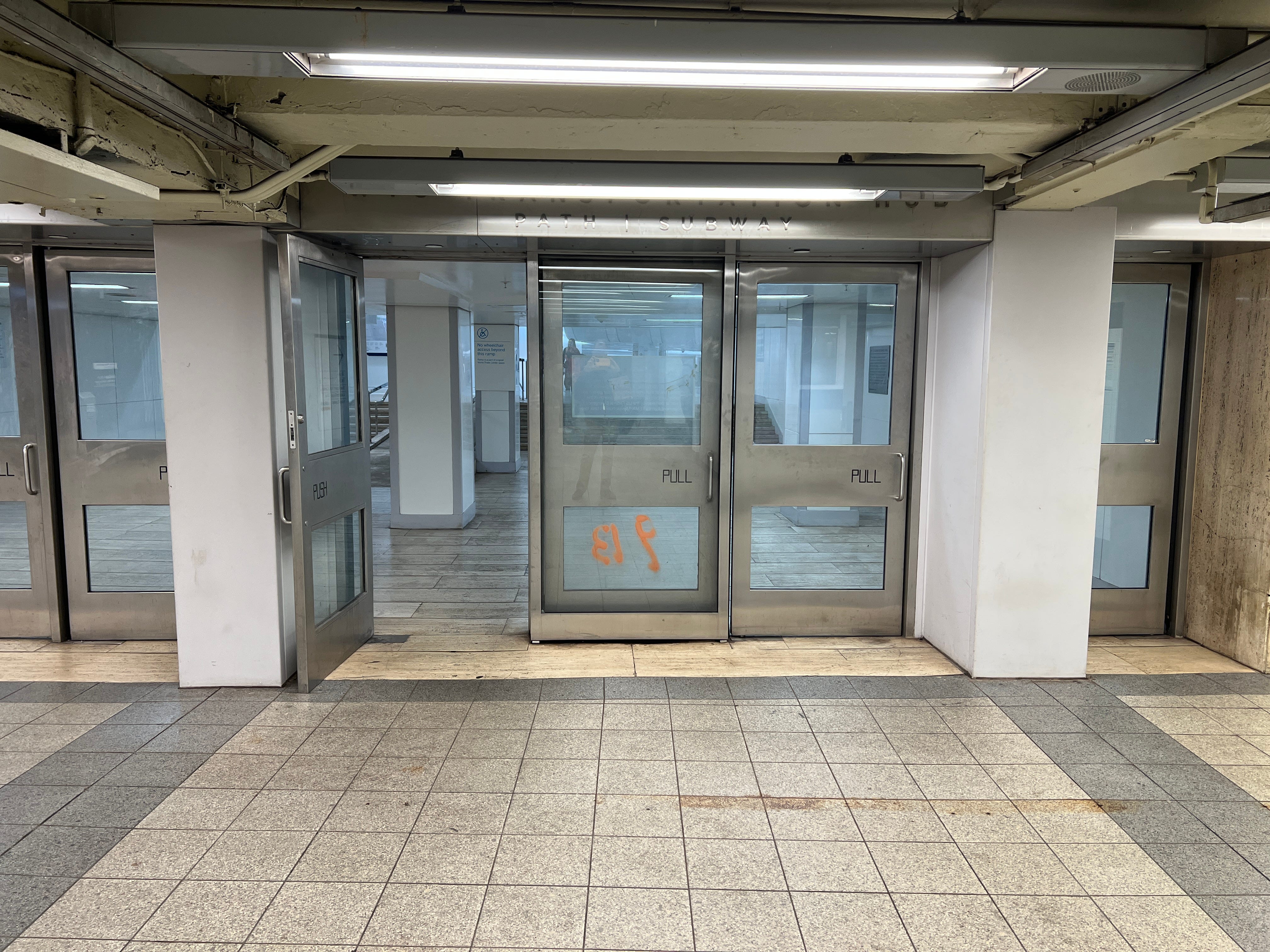 Inside the last surviving portion of the original World Trade Center, a ...