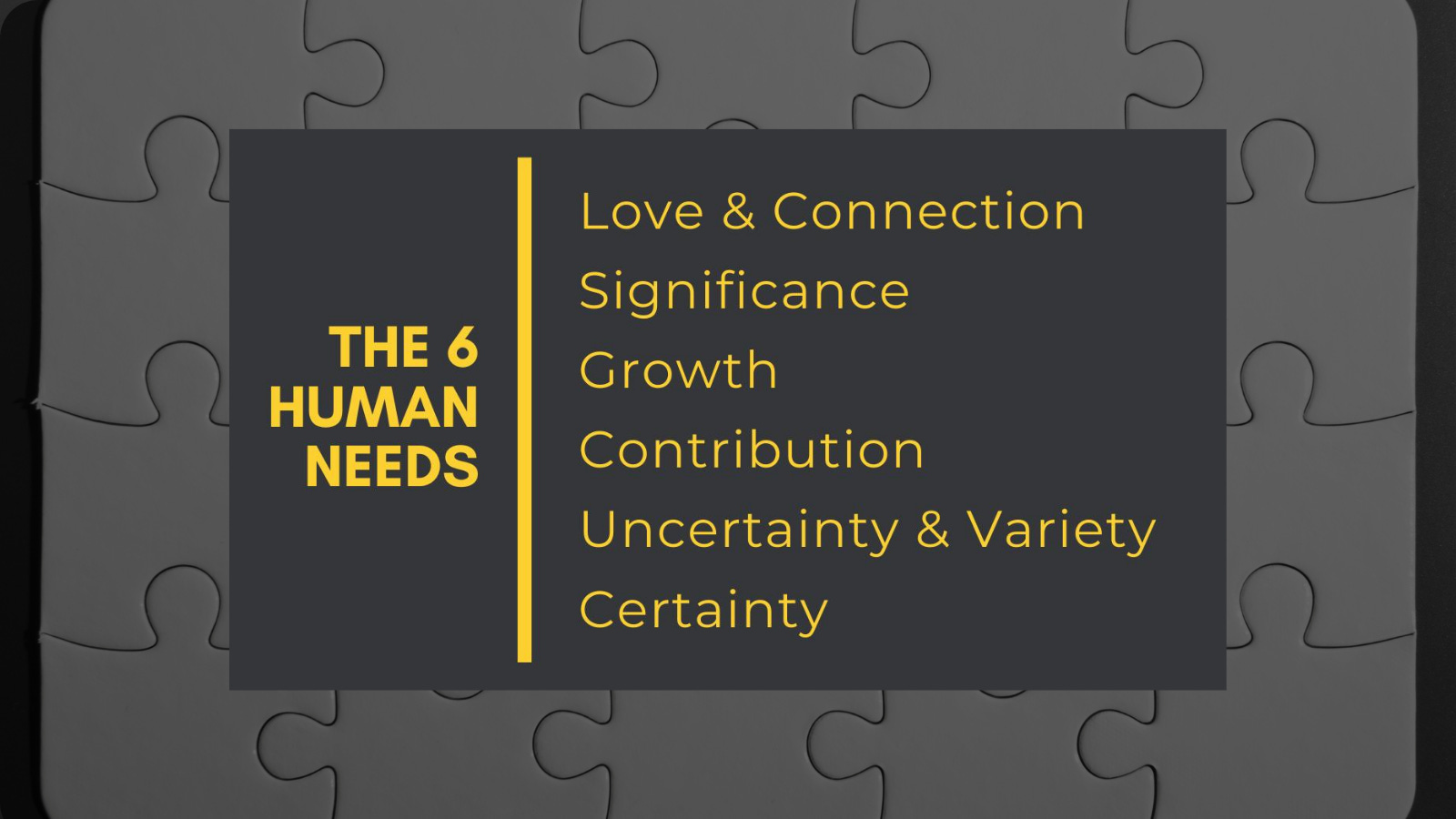 The Six Human Needs: Your Blueprint for a Fulfilling Life