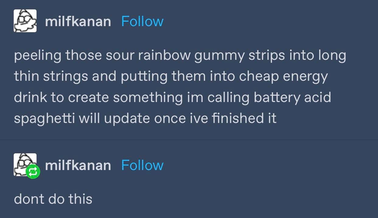 The battery acid spaghetti smoothie - by Dennis Lee