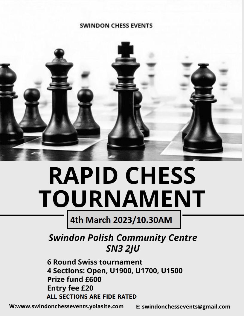 Swindon FIDE Rapidplay - by Adam Raoof - The Chess Circuit