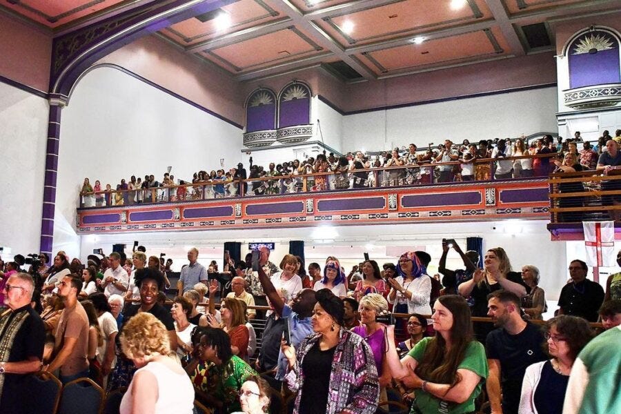 A Gallery Of The Faithful Gathering For Church. Album 47