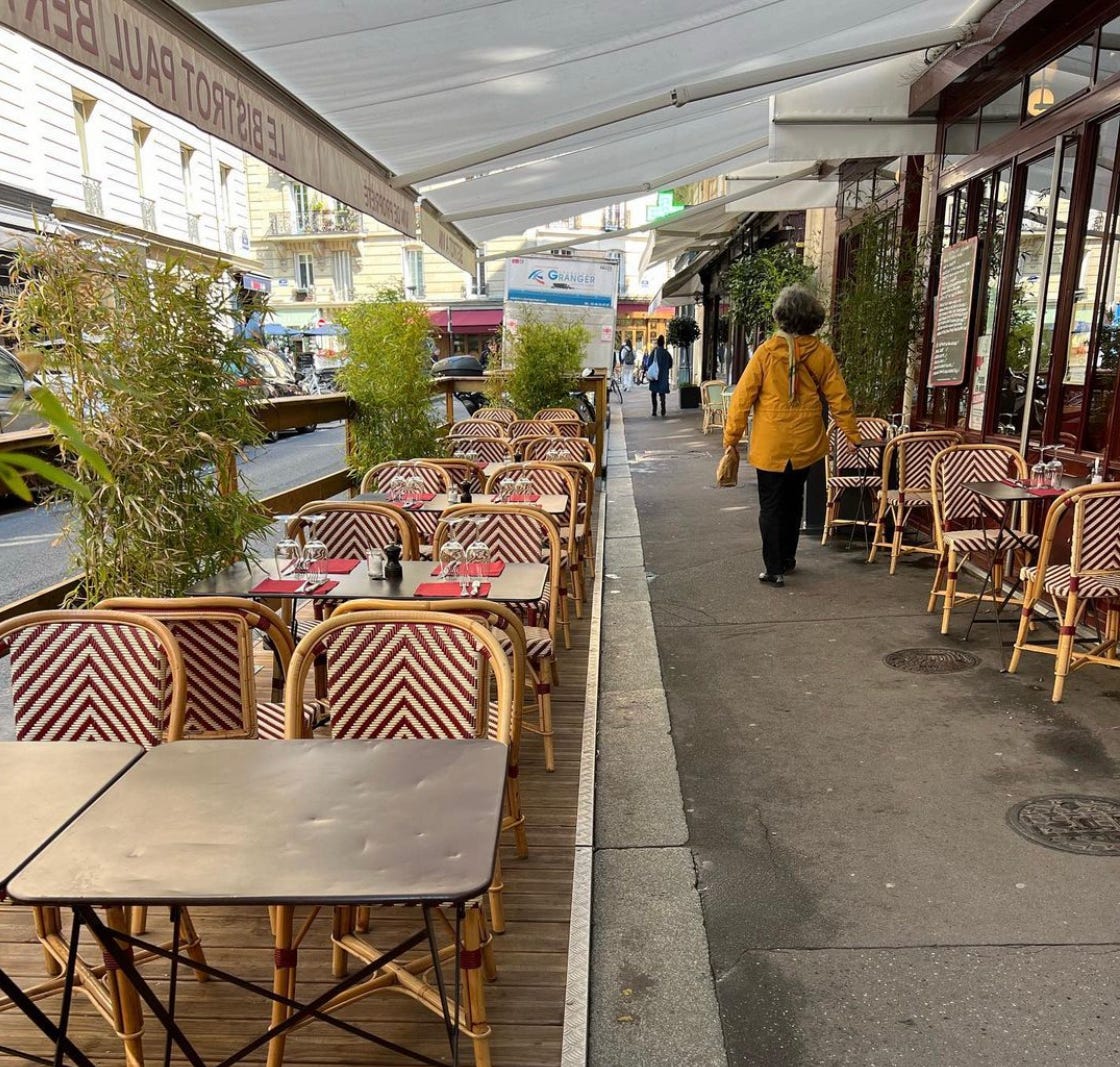 Where to eat outside in Paris - by Meg Zimbeck