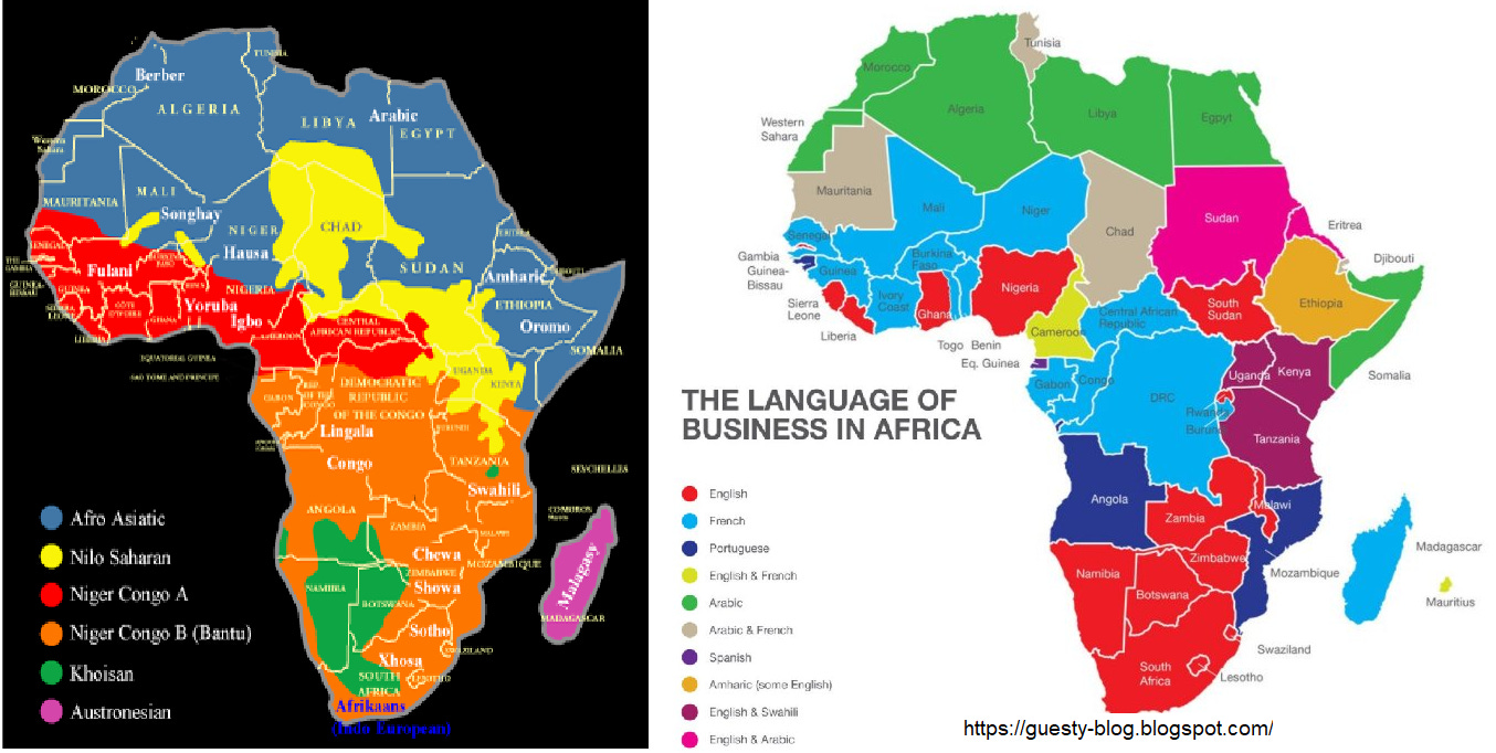 LANGUAGES OF AFRICAN COUNTRIES - by Len Kinder - ILKI