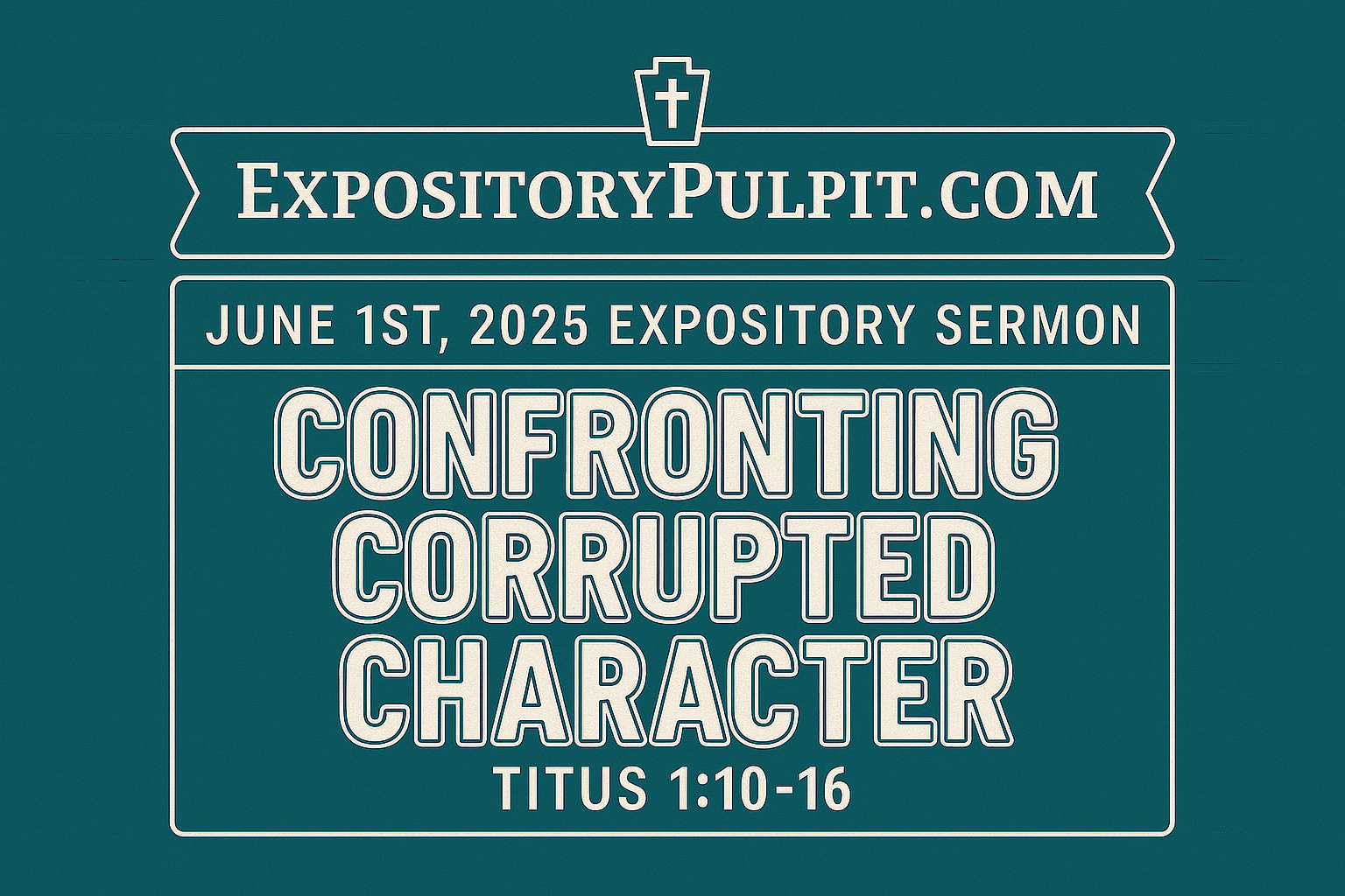 June 1st, 2025 Expository Sermon - The Expository Pulpit