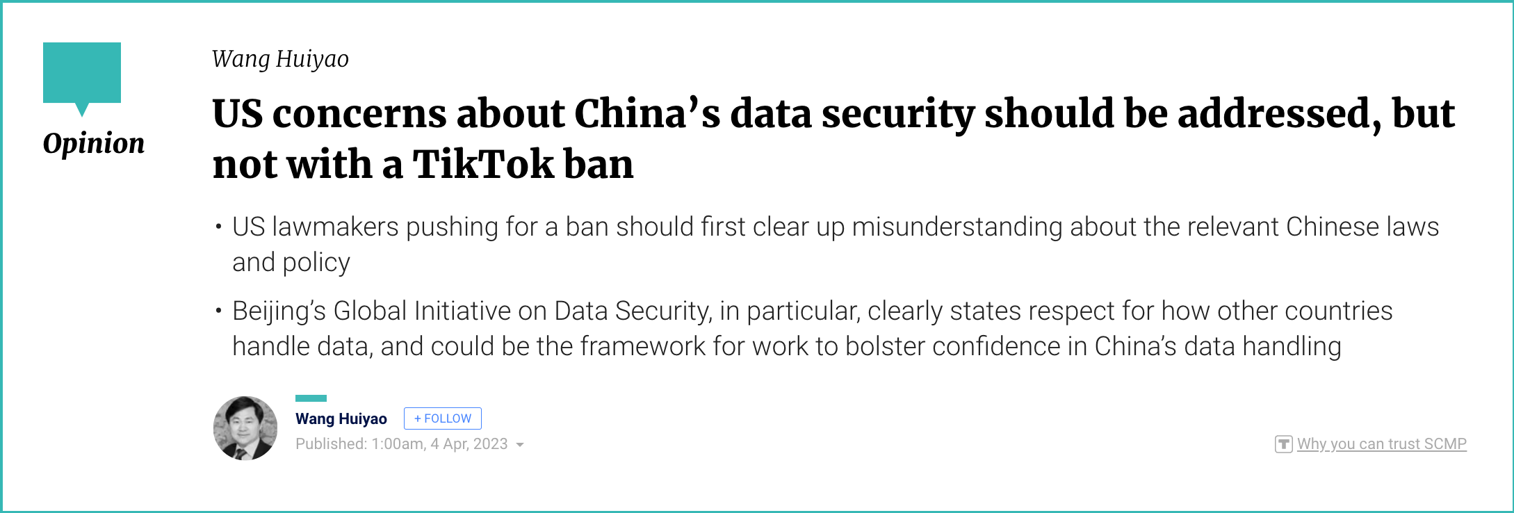 š„tiktok Ban Is No Way To Address Concerns On Chinas Data Security