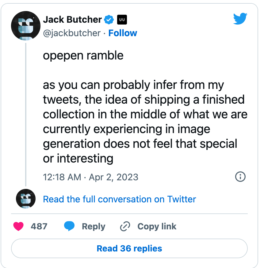 从 0 到 1亿美金，Jack Butcher 从乙方打工人到 VV Checks 的创意人生（下篇）