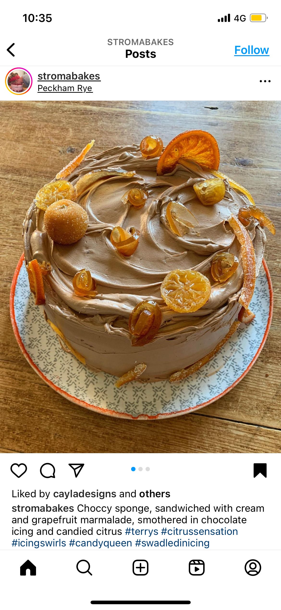Chocolate Sponge with Marmalade, Swiss Meringue Buttercream and Candied ...