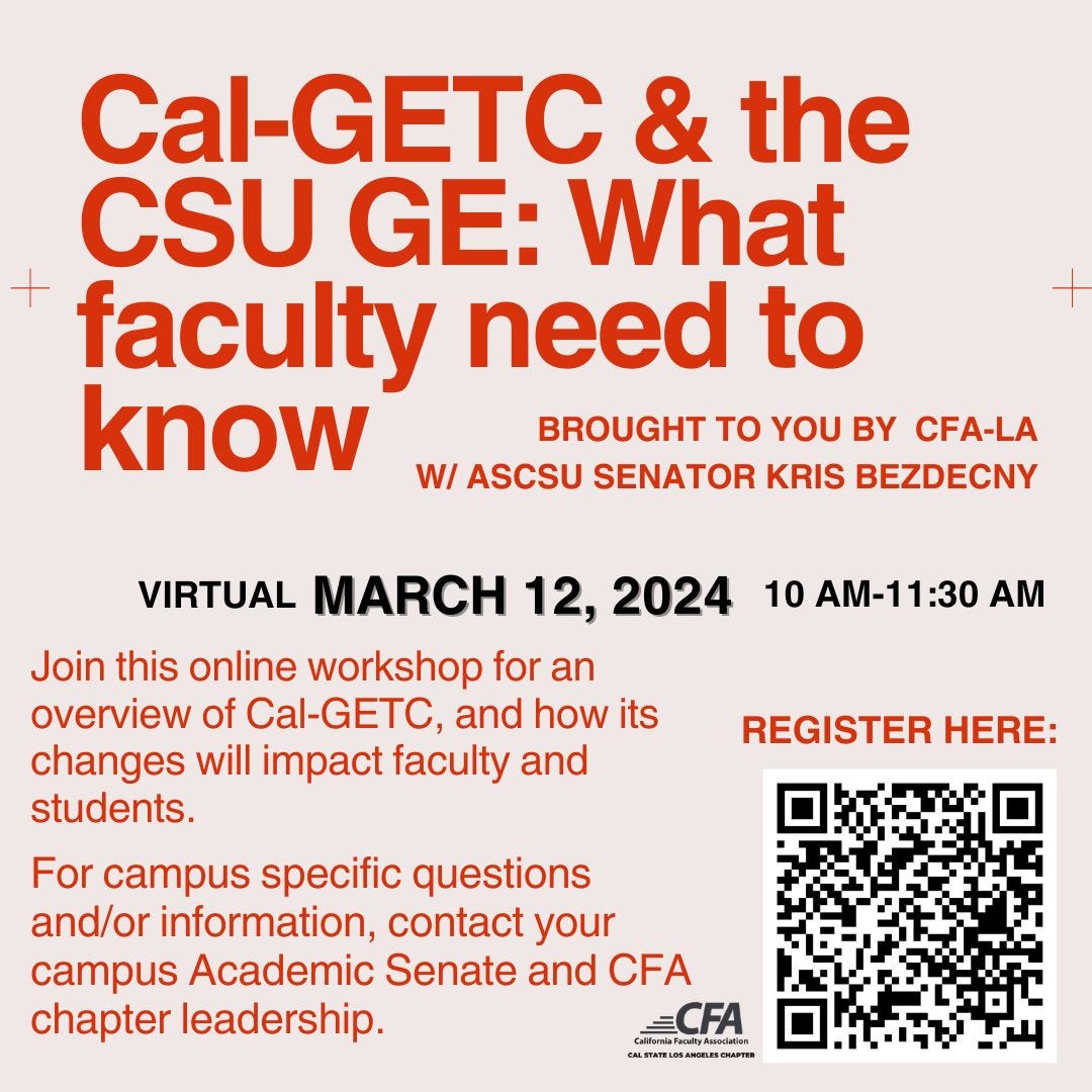 Cal-GETC & the CSU GE: What faculty need to know