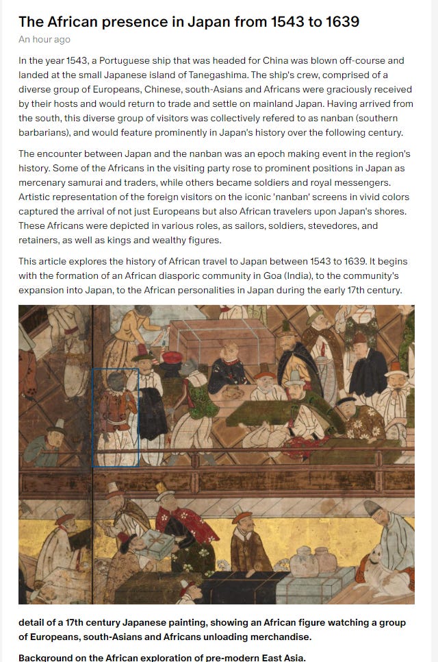 a brief note on the African exploration of Asia