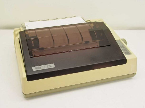 Early Printer were noisy, but they were also slow and generally expensive
