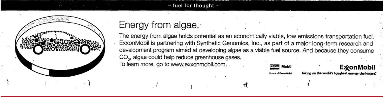 Exxon drops its algae ruse - ExxonKnews