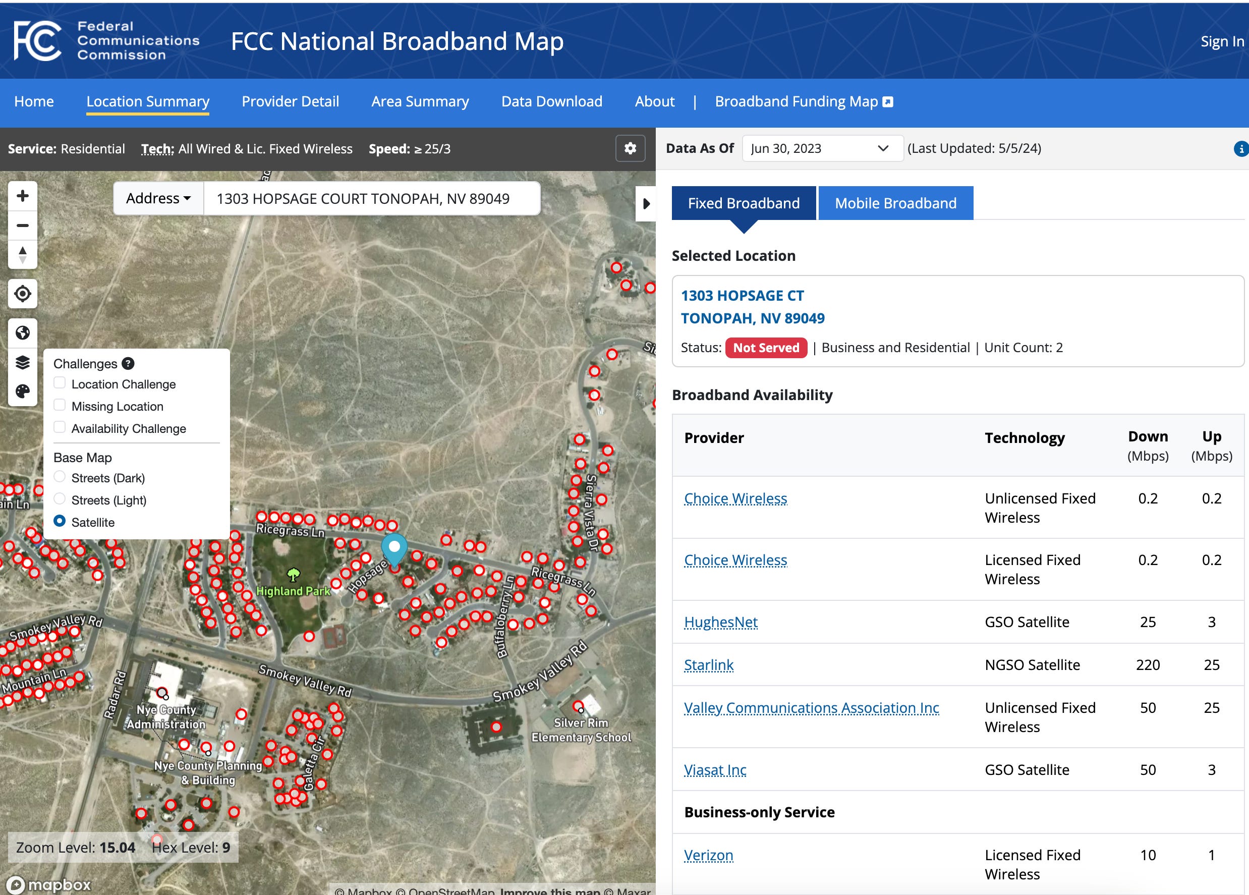 New National Broadband Map Update v4, Data as of December 2023