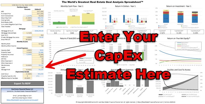 CapEx Estimator for Rental Property - Advanced