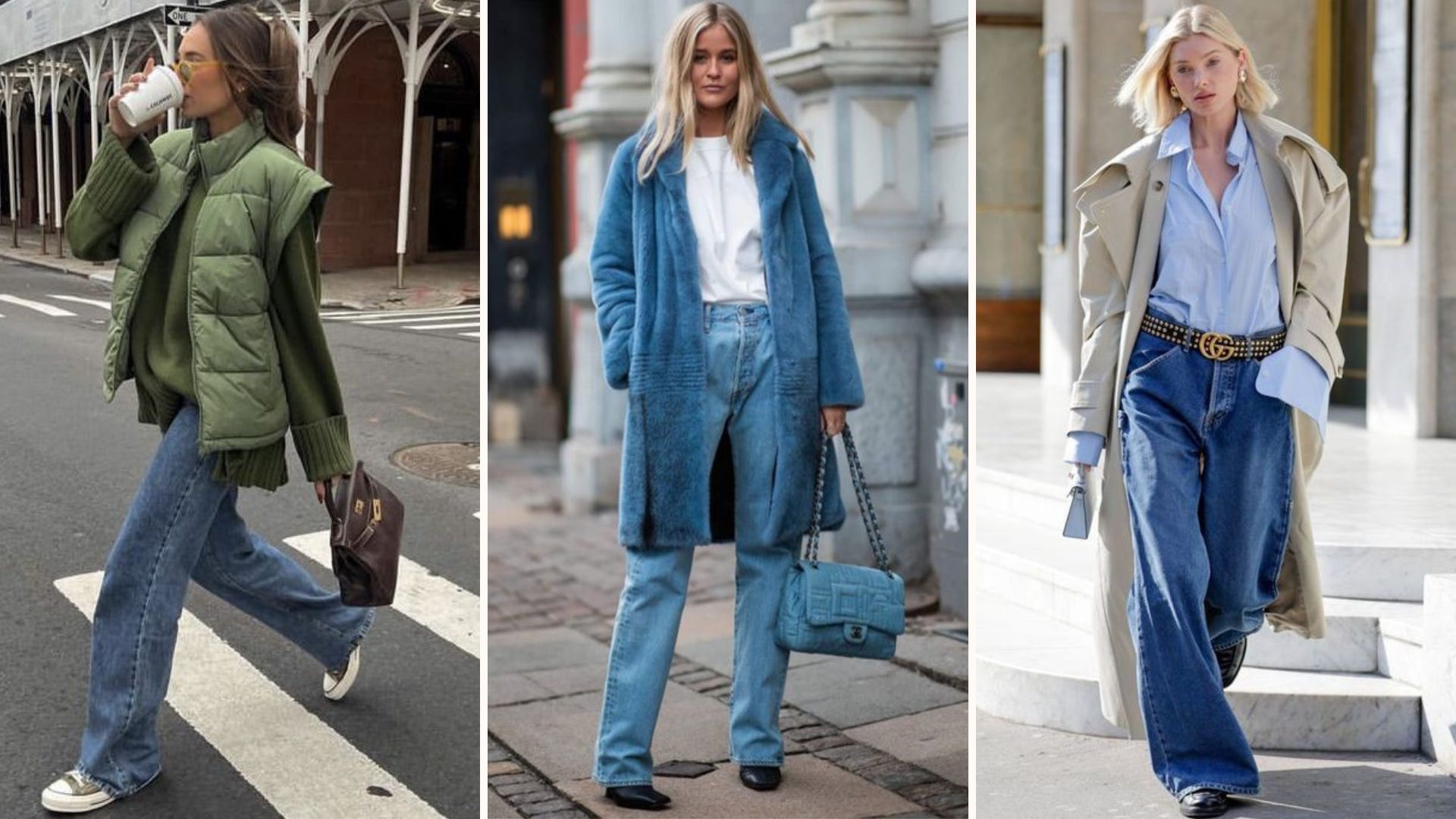 15 ideas de looks para llevar tus vaqueros este invierno (y 12 vaqueros ...