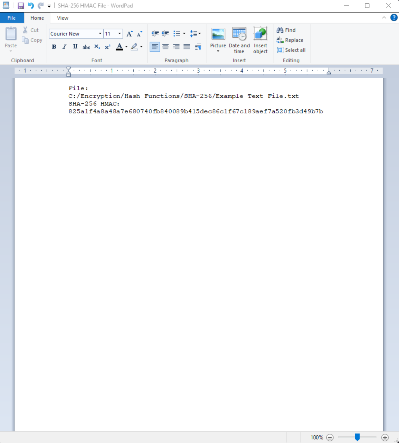 Hash-Based Message Authentication Code (SHA-256 HMAC)