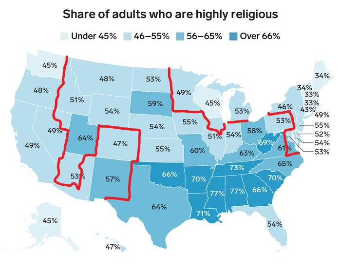 How a federation of red states would differ from the US – Red-State ...