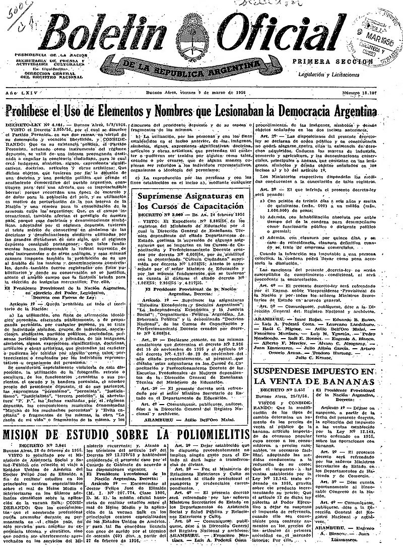 Proscripción con P de Perón - by Santiago Campana