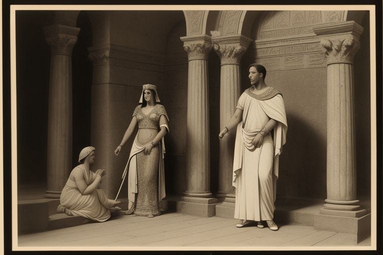 Julius Caesar and Cleopatra in Love