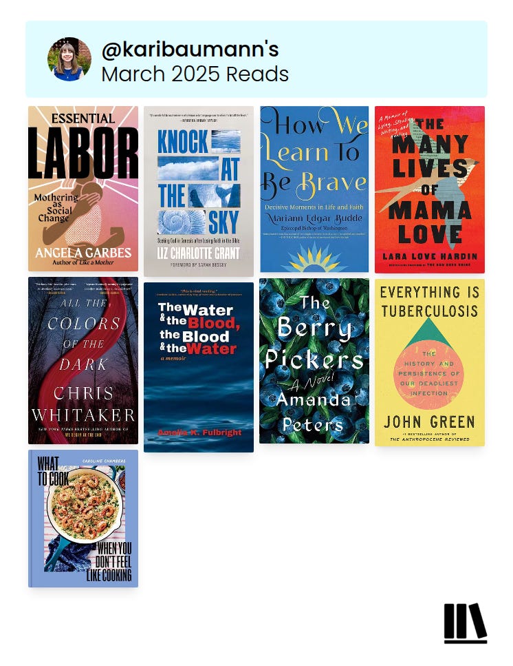 March Reading Recap - by Kari Baumann