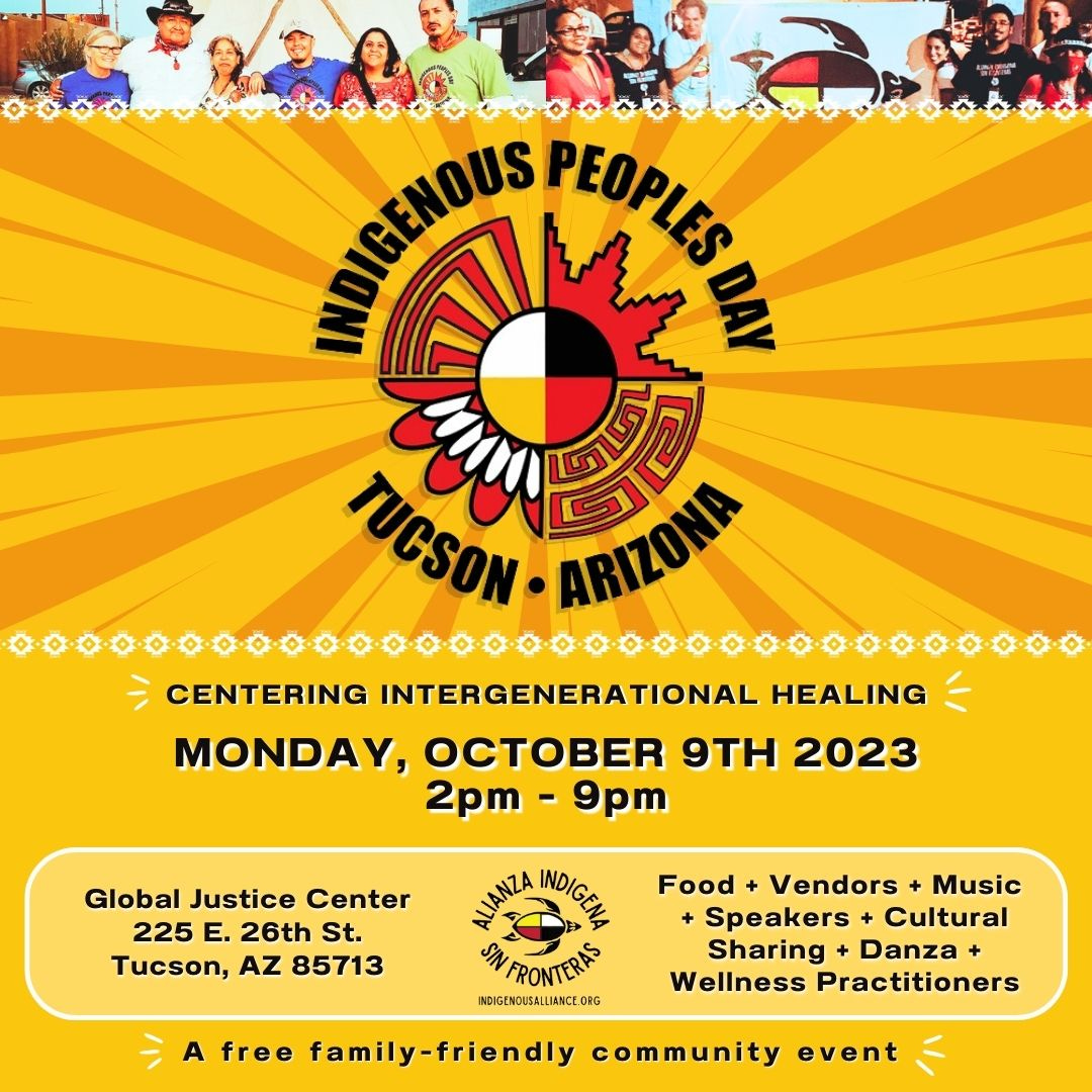 Indigenous People's Day activities in Tucson, AZ