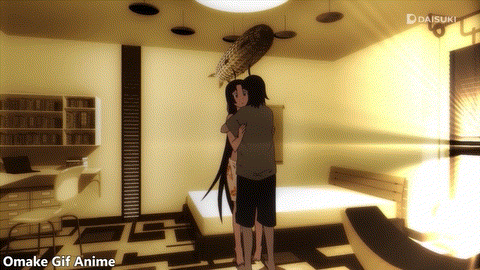 Omake Gif Anime - Tsukimonogatari - Episode 2 - Yay Yay Peace Pe---