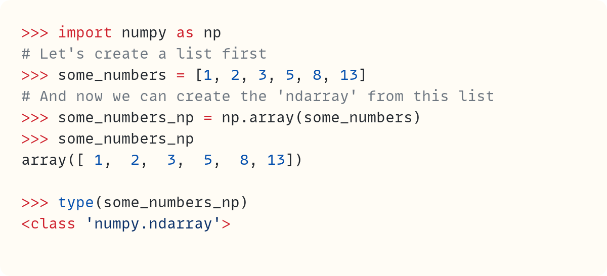Why Cant I Just Use A List • Understanding Numpys `ndarray` A Numpy For Numpties Article