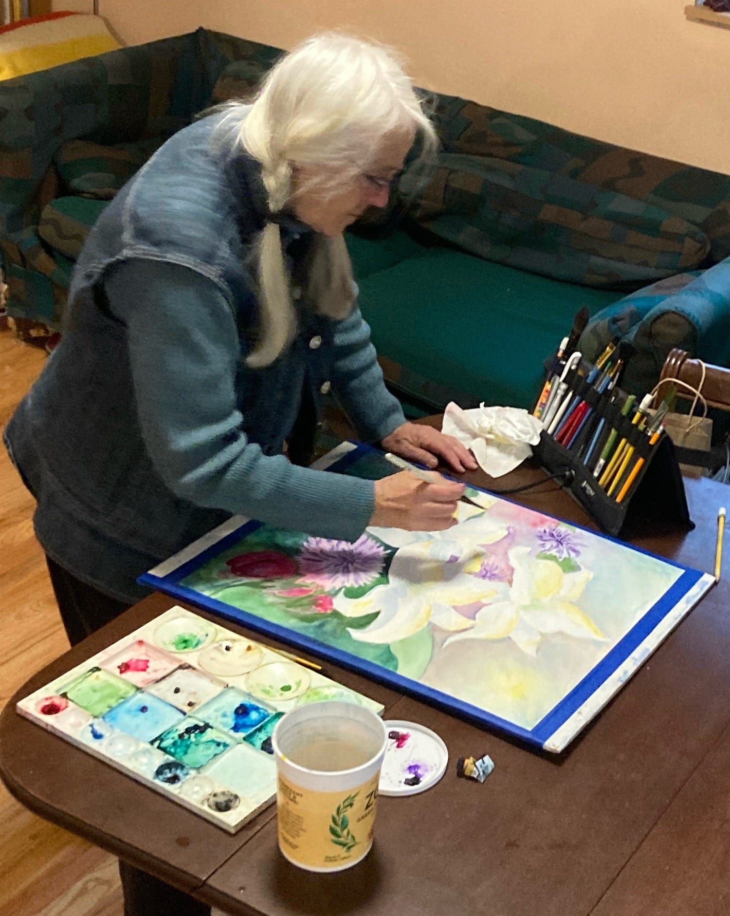 Why Paint Lilies? - by suzanna leigh - Drinking Color