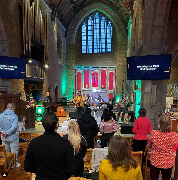 A Gallery Of The Faithful Gathering For Church. Album 23