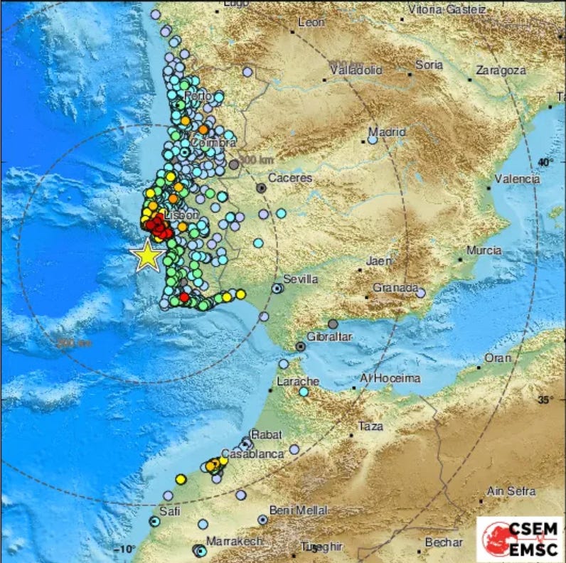 Earthquakes in Portugal - by Carol A. Wilcox
